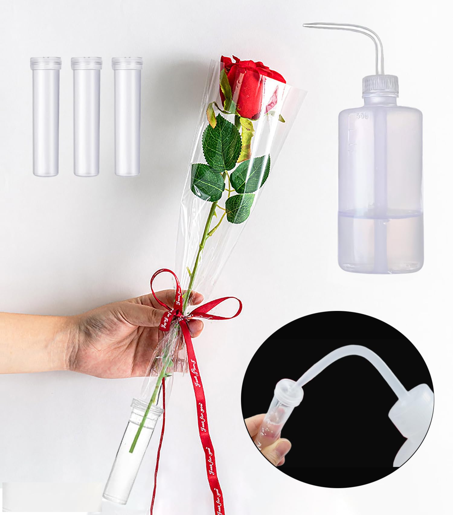 Amazon.com: Luxy Float 100 pcs Clear 3‘’ Floral Water Tubes with 500ml ...