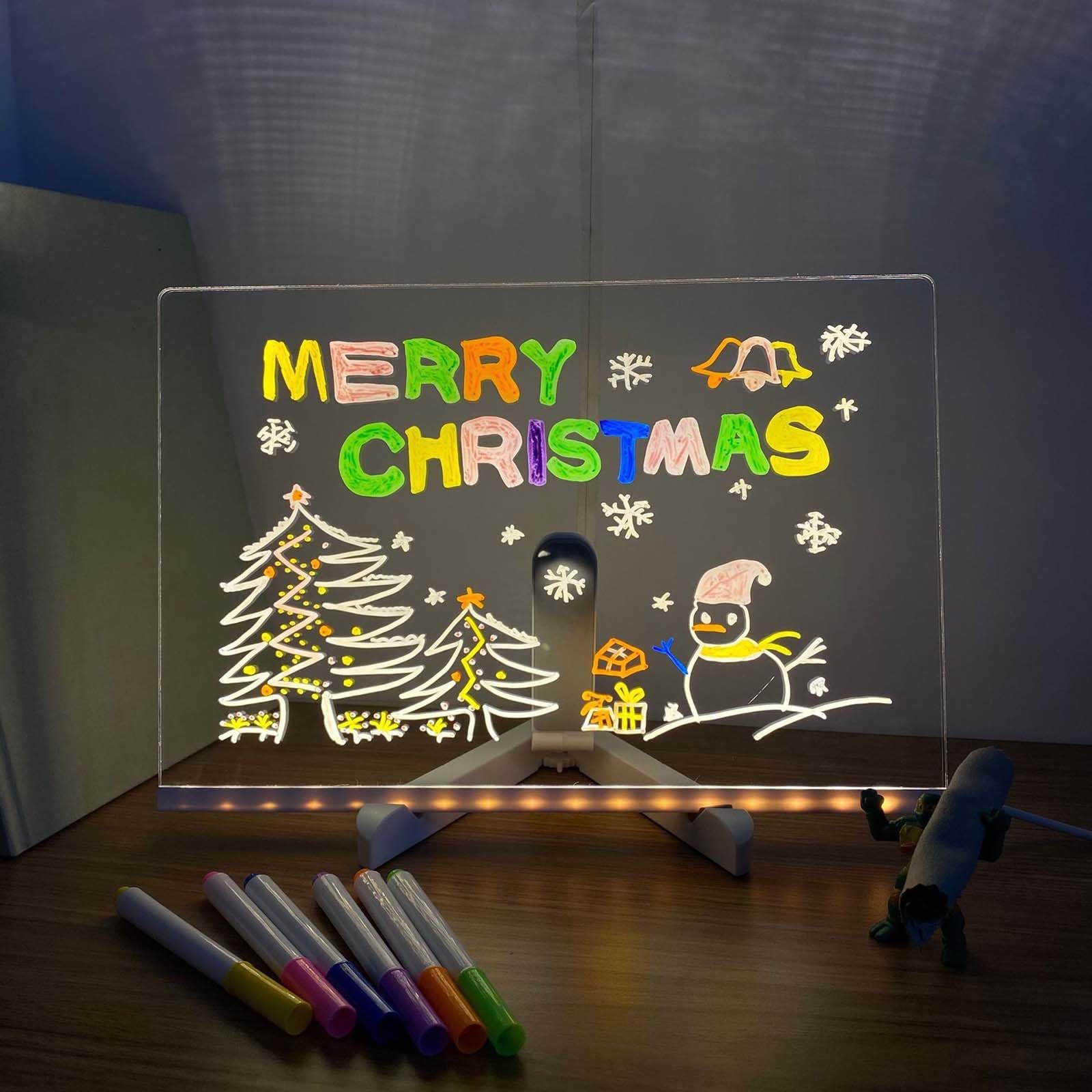 Amazon.com : LED Note Board with Colors for Kids, LED Acrylic Message ...