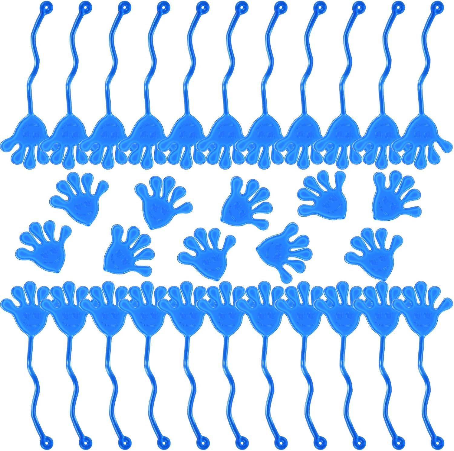 Amazon.com: Lunmon 24 Pcs Blue Sticky Hands Bulk Stretchy Sticky Hand ...