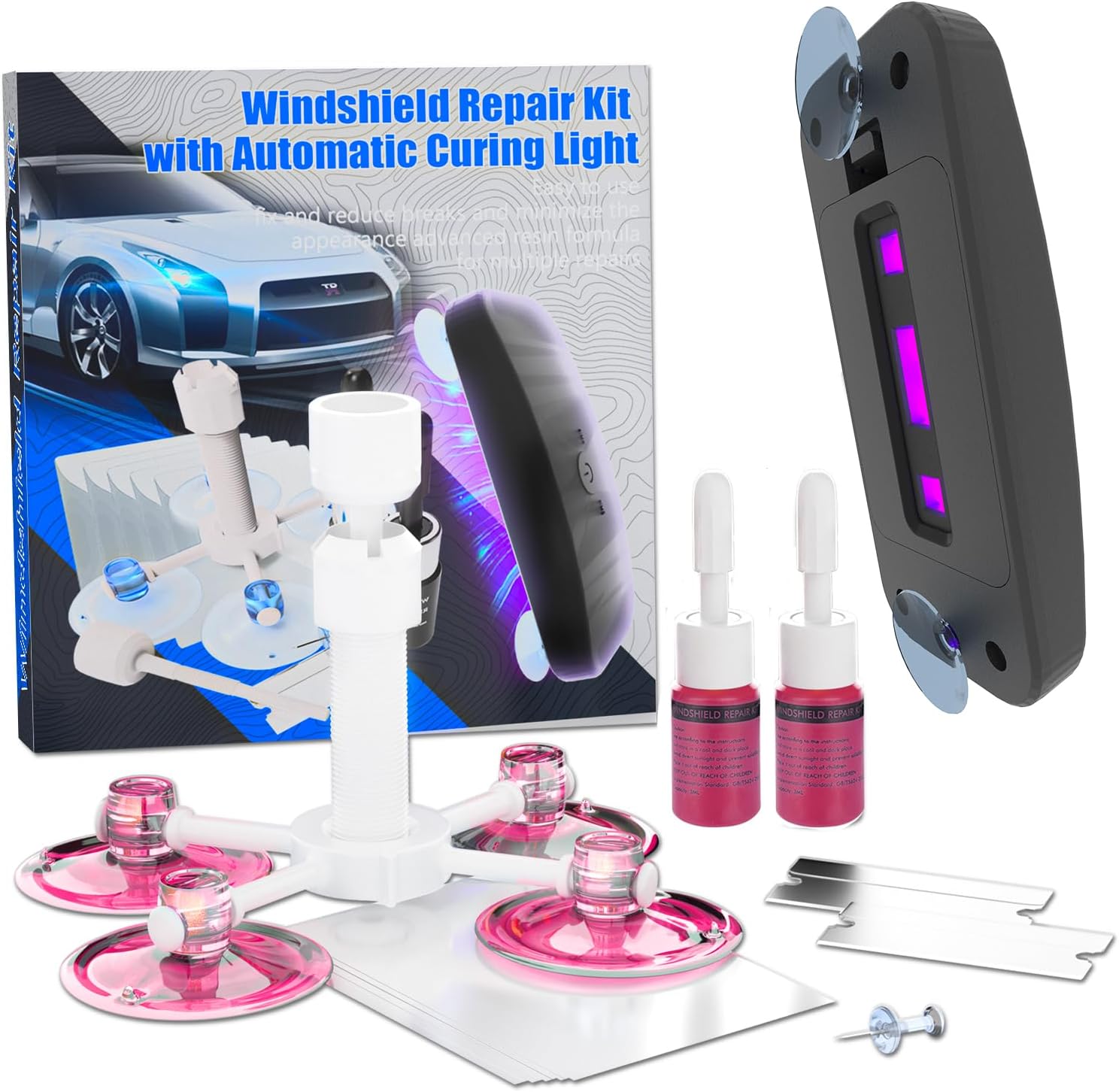 Amazon.com: Brennenstuhl Windshield Crack Repair for Chips and Cracks ...