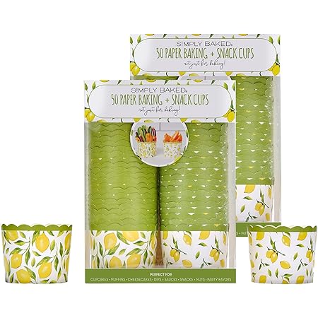 Amazon.com: Simply Baked Large 5 Ounce Disposable Paper Baking Cups, 20 ...