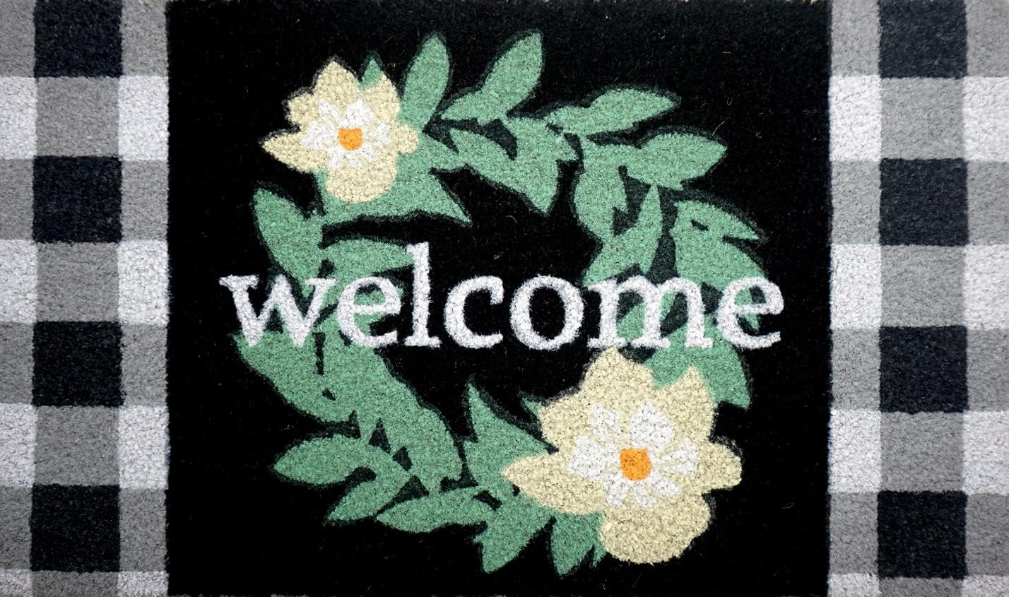 Amazon.com : Studio M MatMates Farmhouse Daisies Decorative Floor Mat ...