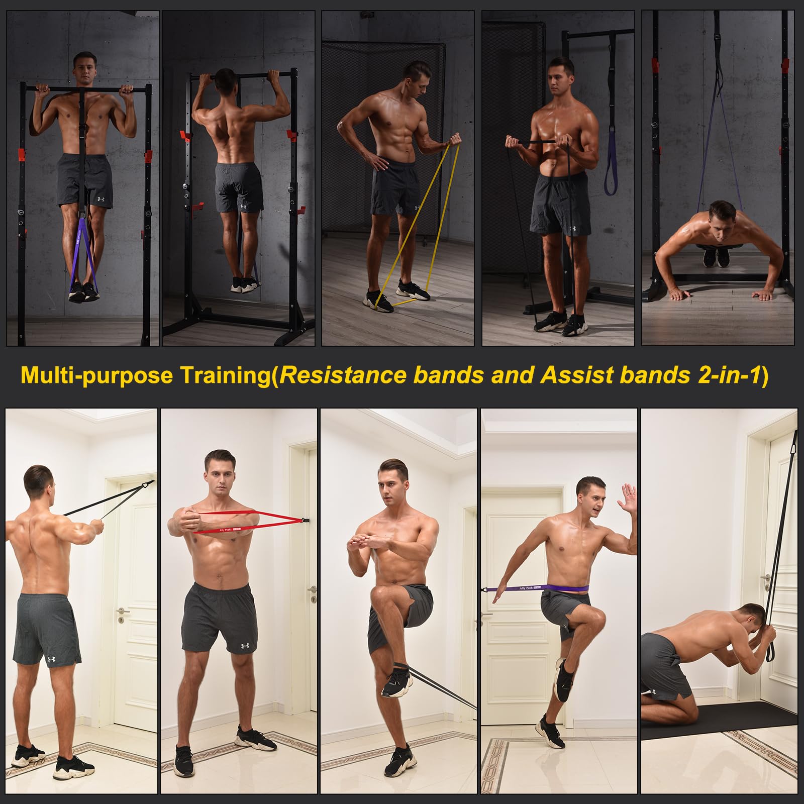 Ally Peaks Pull Up Assistance Bands System,Up to 410 lbs Assistance ...