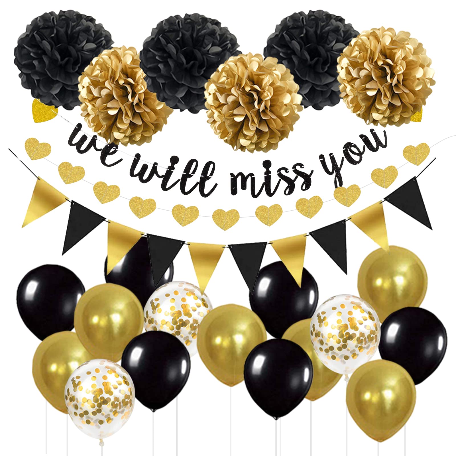 Amazon.com: Farewell Party Decorations Supplies Kit, We Will Miss You ...