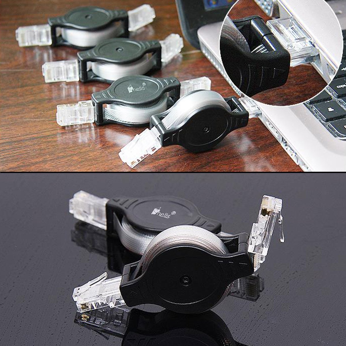 Amazon.com: Shells 59 Inches Bi-Directional Retractable Double Crystal ...