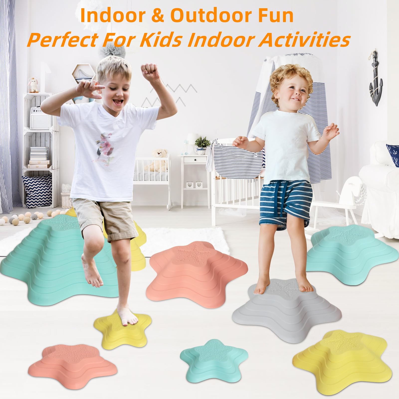 Snapklik.com : Balance Stepping Stones Obstacle Course Coordination ...