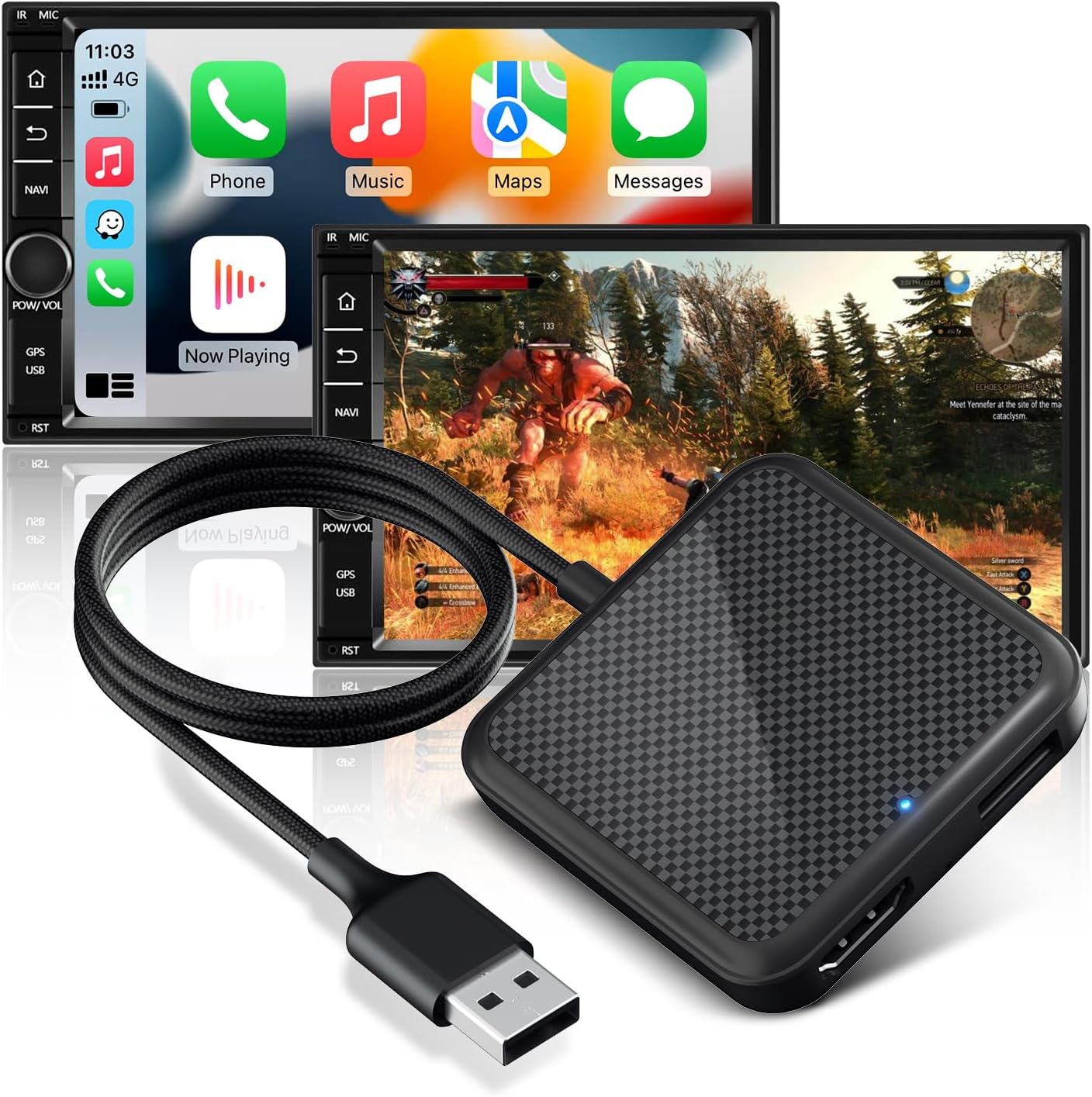 Amazon.com: Car TV Mate Pro with Wireless Carplay Adapter Function ...