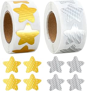 Amazon.com: 1000PCS Star Stickers, Self-Adhesive Foil Star Stickers for ...