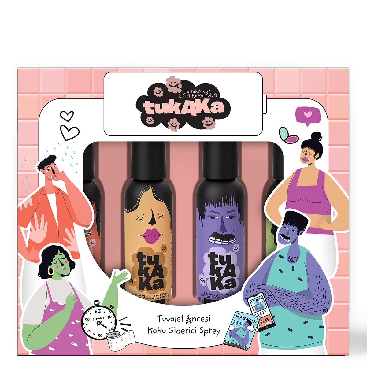 TUKAKA Before Toilet Spray for Poop & Bathroom | Extra Long Lasting ...