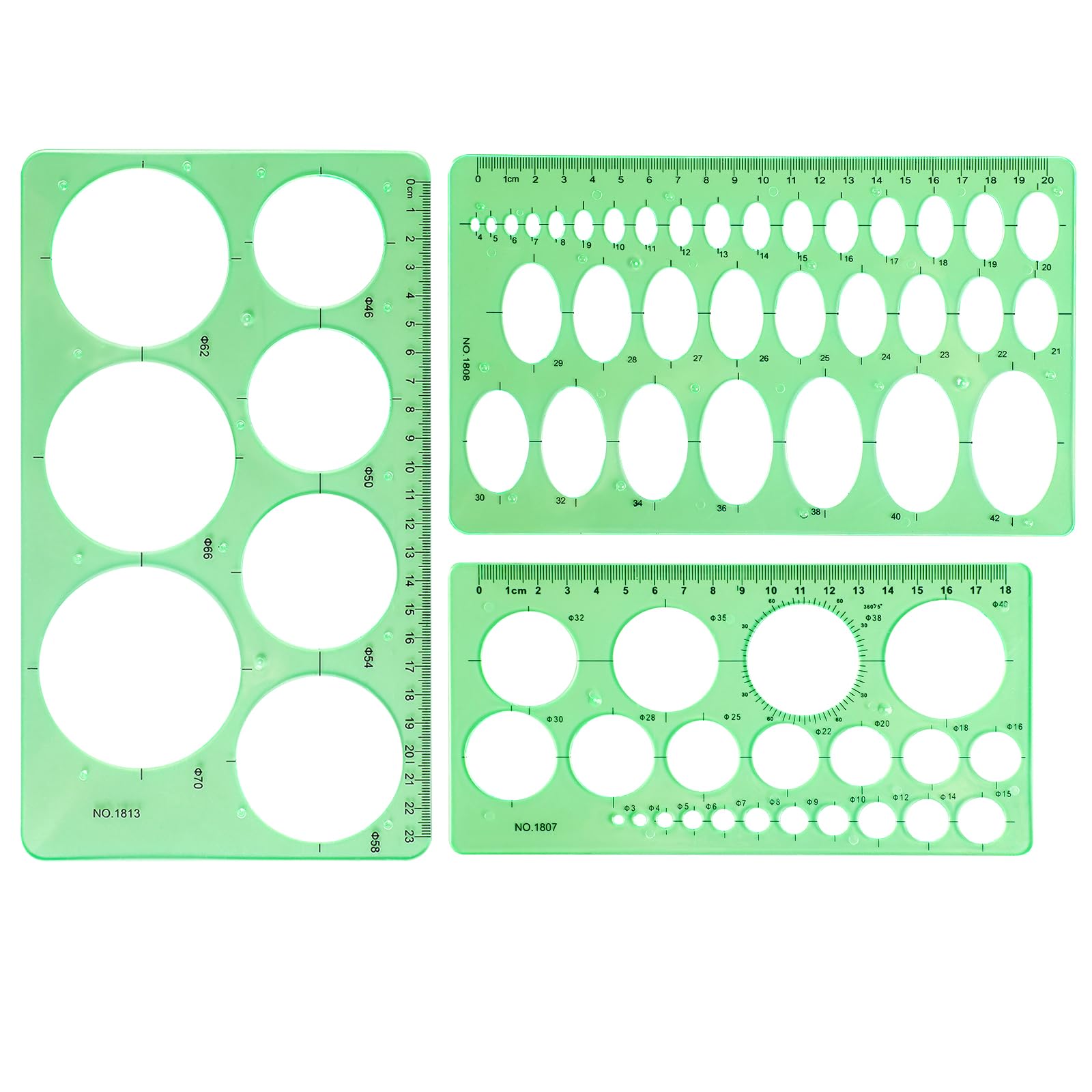 Snapklik.com : 3Pcs Circle Template For Drawing, Oval Template, Circle ...