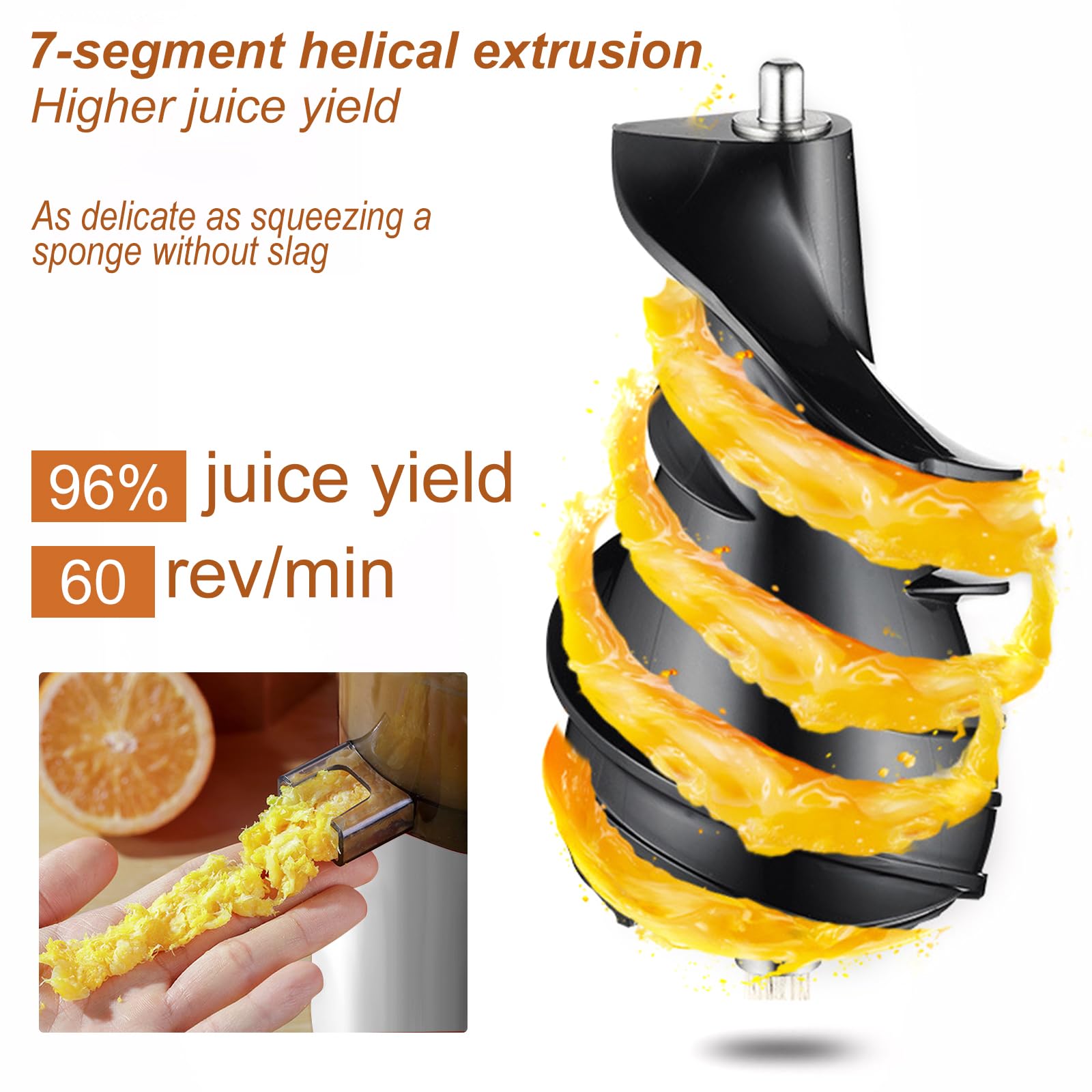 Snapklik.com : OverTwice Cold Press Juicer Machines, 5 Inch(127mm) Slow ...