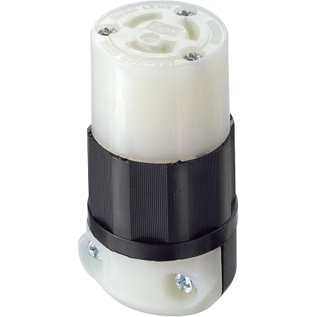 Leviton 2313 20 Amp, 125 Volt, NEMA L5-20R, 2P, 3W, Locking Connector ...