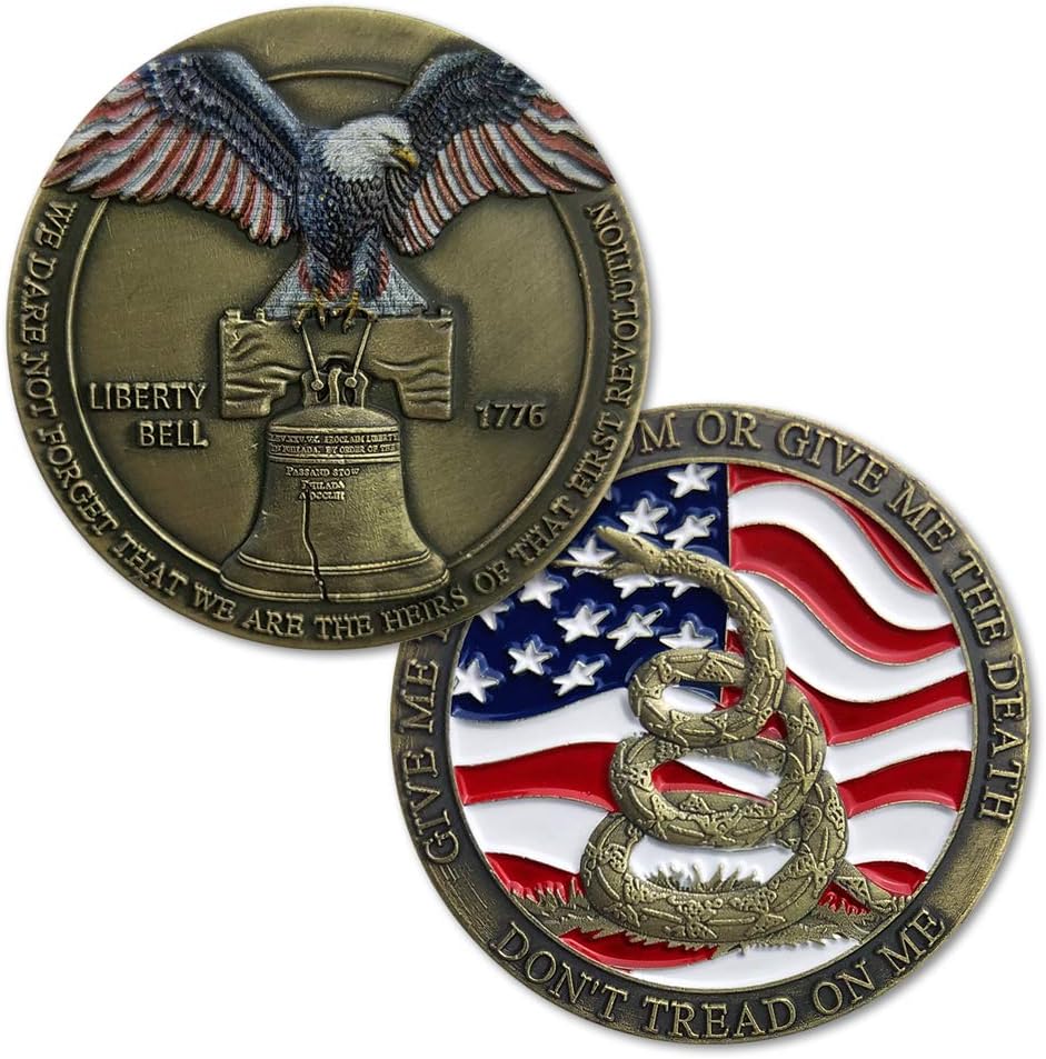 Amazon.com: US Liberty Bell 1776 Challenge Coin - Iconic Symbol of USA ...