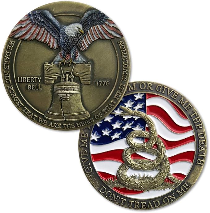 Amazon.com: US Liberty Bell 1776 Challenge Coin - Iconic Symbol of USA ...