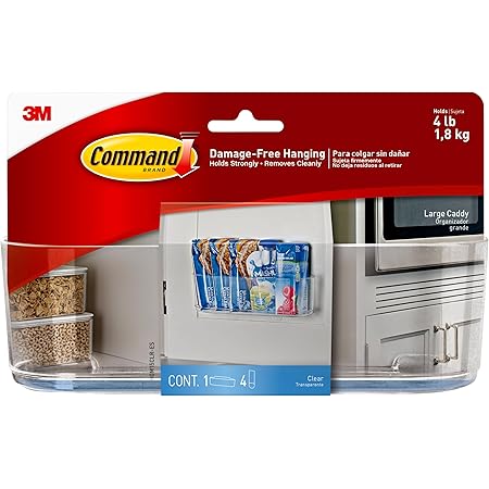 Amazon.com: Command Medium Caddy, Clear (4 Caddies) : Home & Kitchen