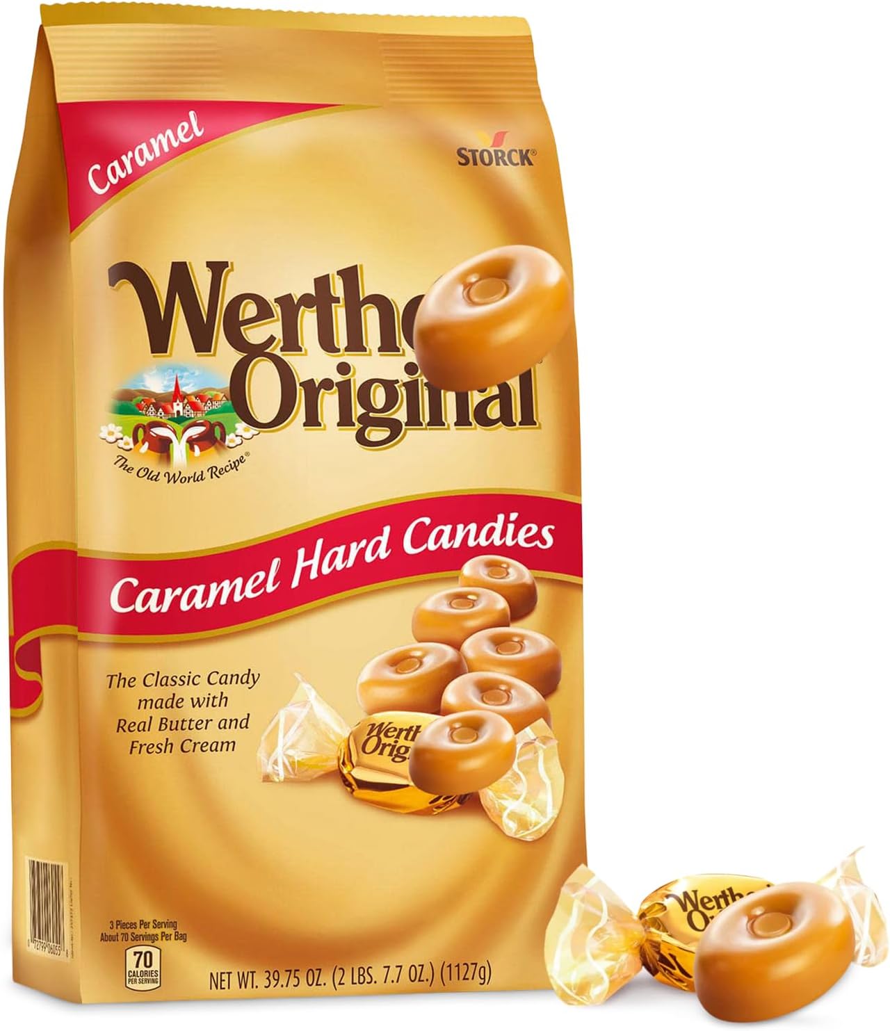 Amazon.com : Werther's Original Hard Caramel Candy, 1.8 Oz Rolls (Pack ...