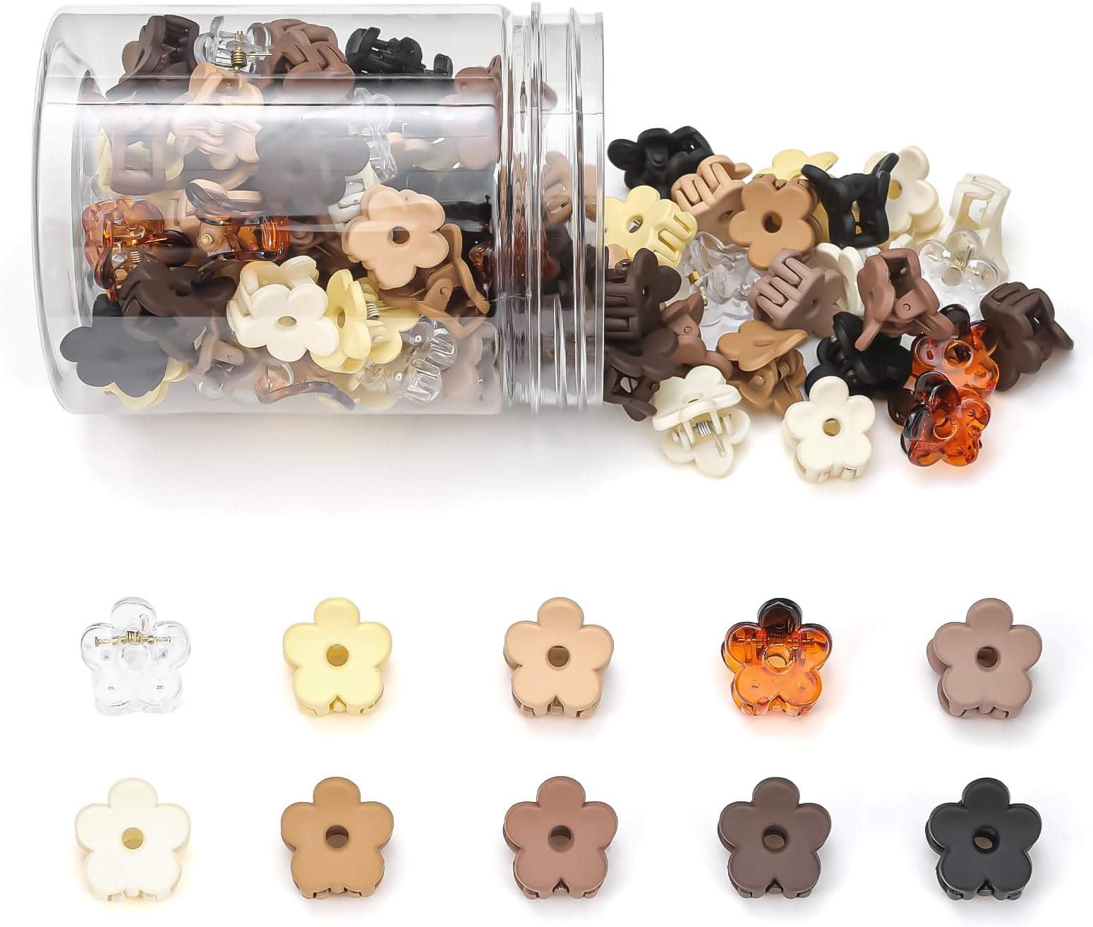 Amazon.com : Mini Flower Hair Clips, Baby Hair Clips Mini Claw Clips ...