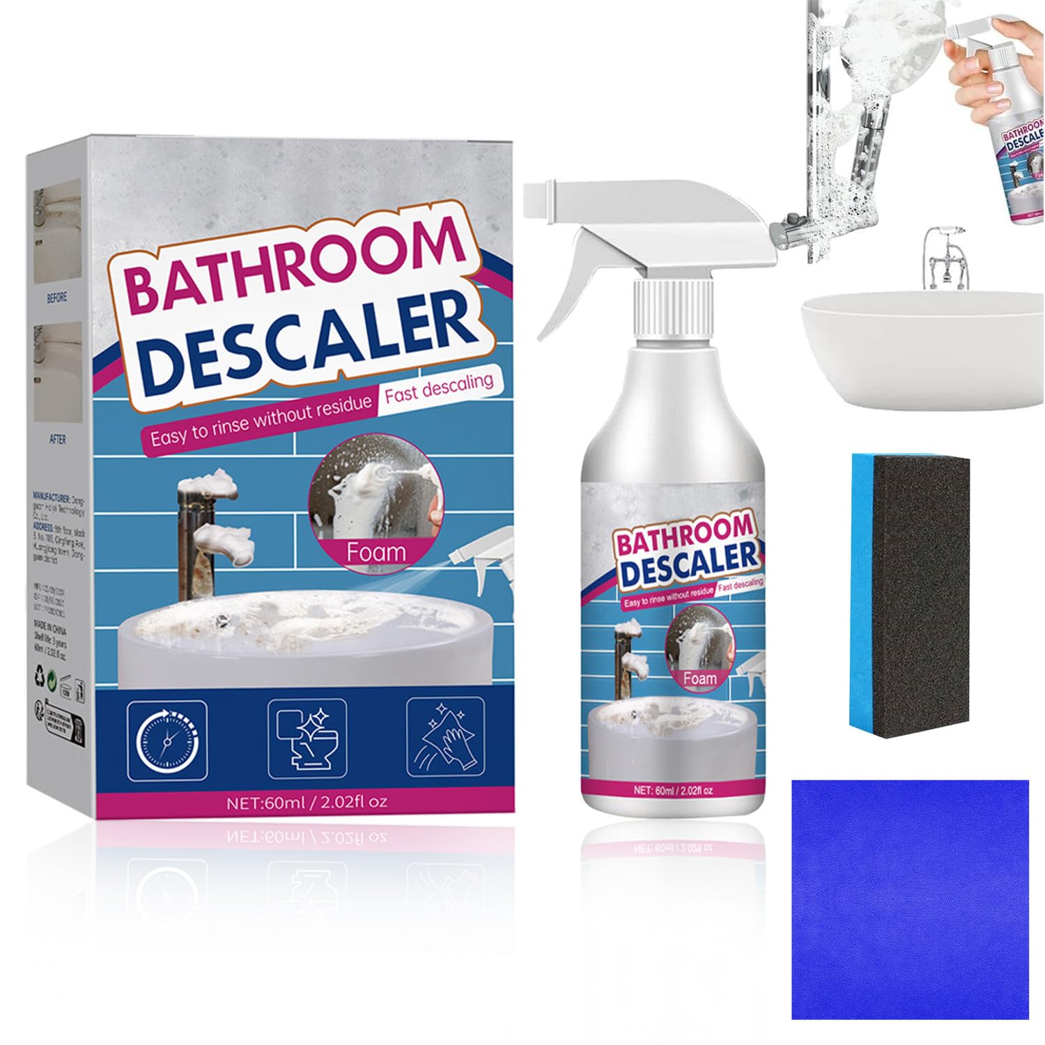 Amazon.com: Stubborn Stains Cleaner, Bathroom Descaler Cleaner ...