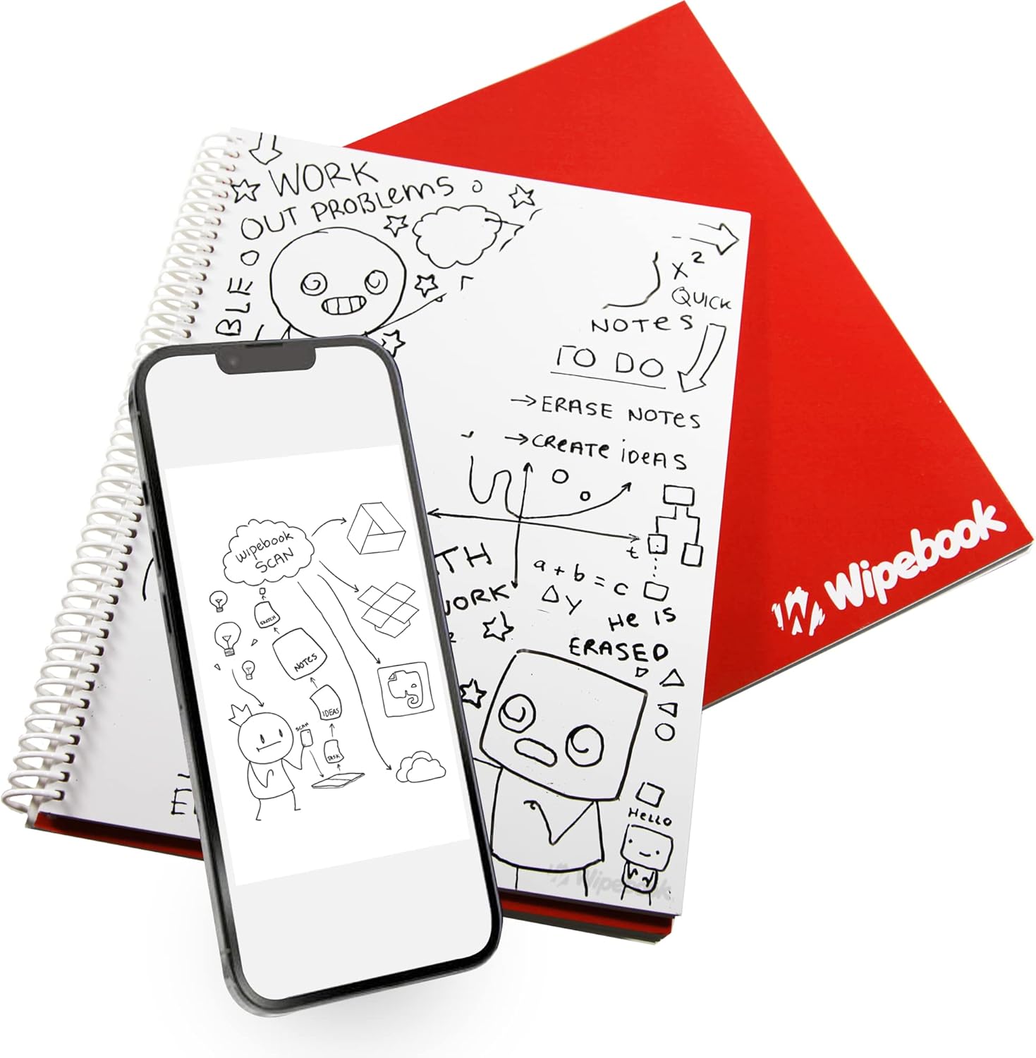 Amazon.com : WIPEBOOK REUSABLE NOTEBOOK - Dry Erase Notebook Available ...