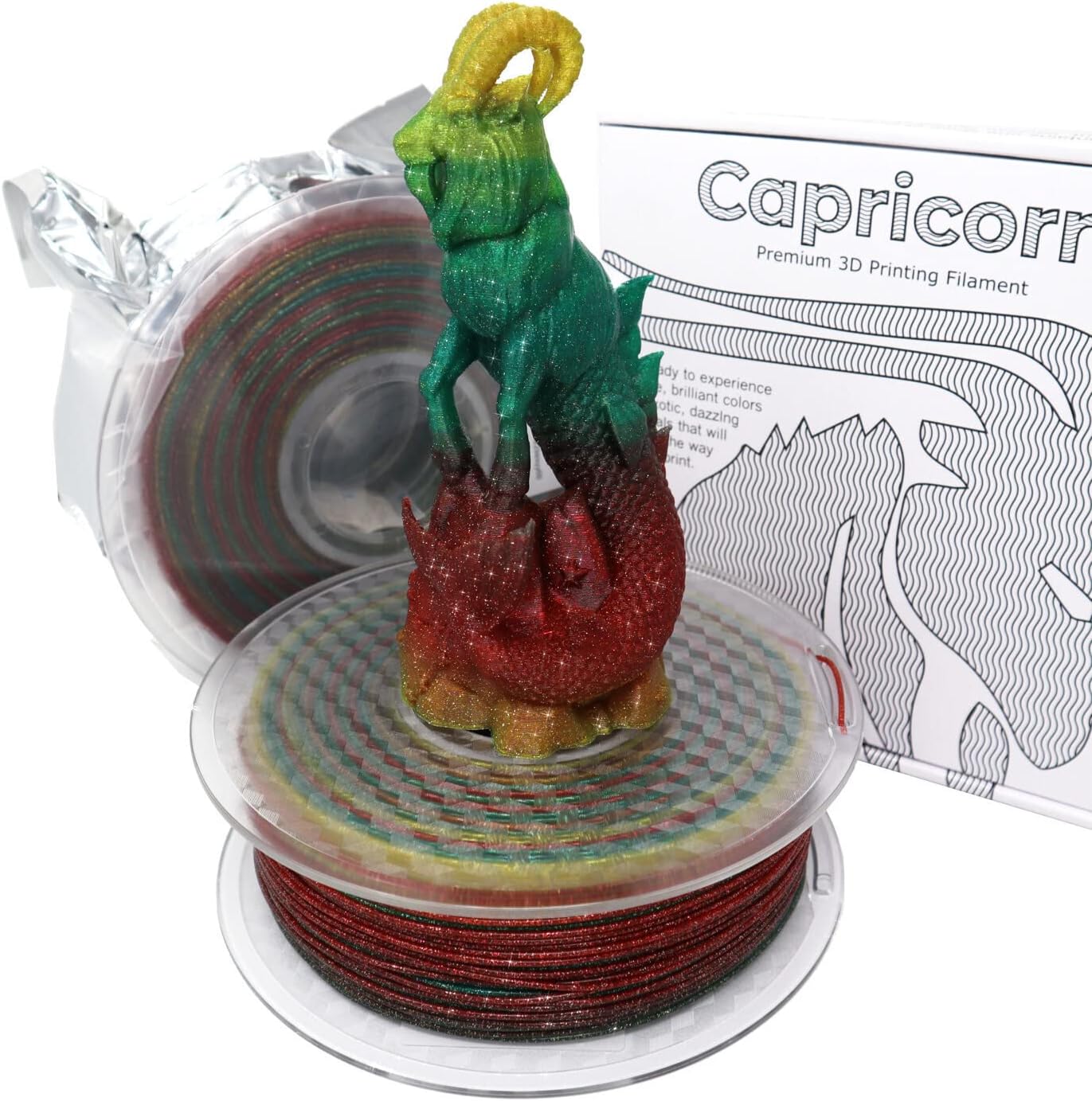 Amazon.com: Capricorn's Sparkly Watermelon UV Filament - 1.75mm 1 KG ...