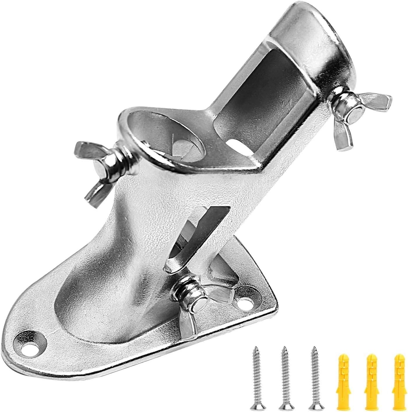 Amazon.com : Stepfly New Stainless Steel Heavy Duty Flag Pole Holder,2 ...