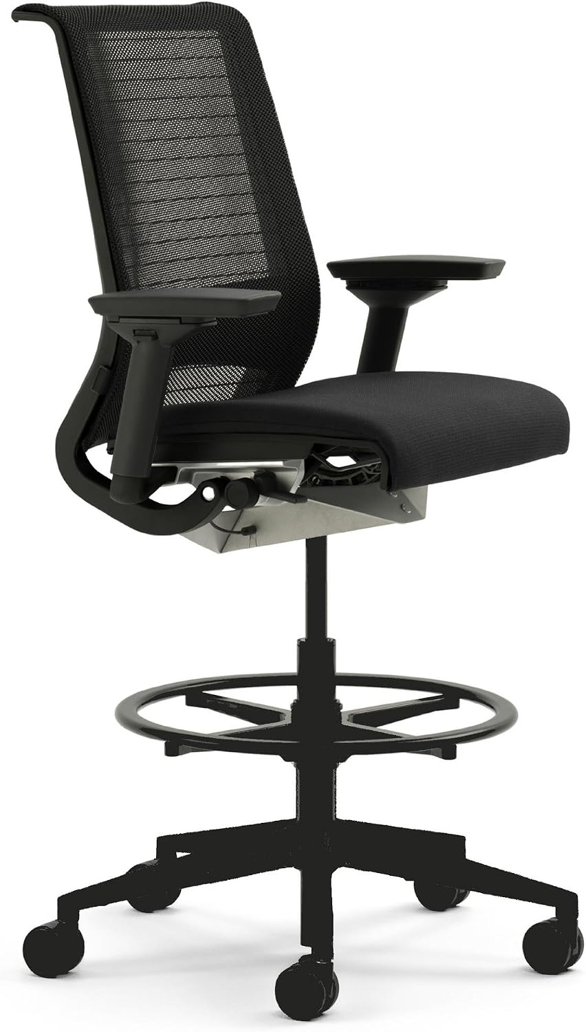 Amazon.com: Steelcase Think Fabric Stool with 3D Mesh Back, Black ...