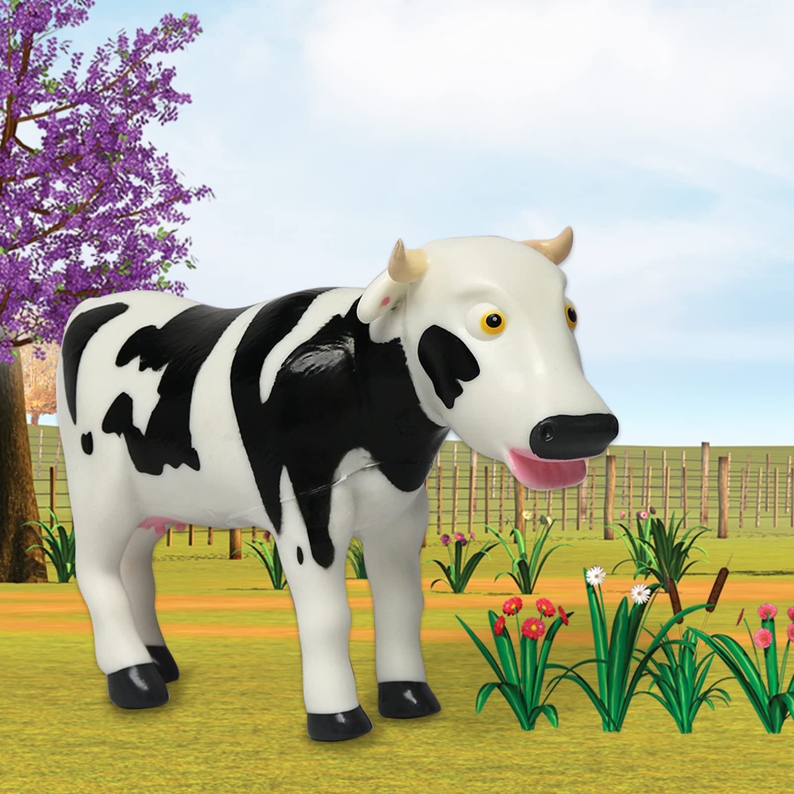 La Granja De Zenon Farm Toys Voca Lola Stuffed PVC Animal Plush Cows 10 ...