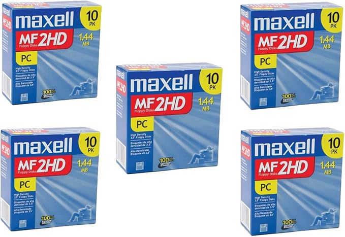 Maxell MF 2HD - 50 x Floppy Disk - 1.44 MB - PC - storage media: Amazon ...