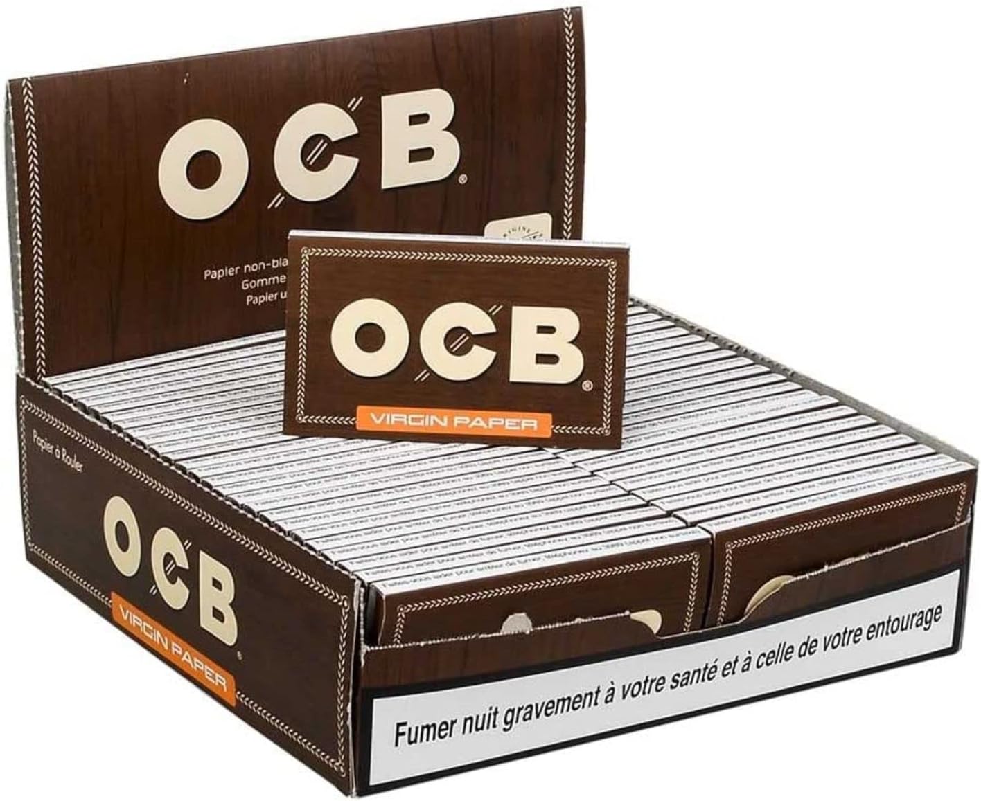 OCB 1 box OCB VIRGIN Regular size UNBLEACHED papier à rouler - total ...