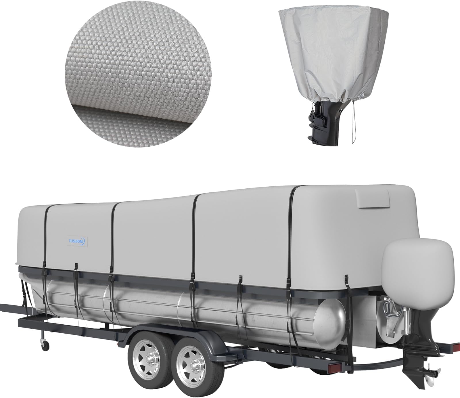 Amazon.com: Seal Skin Heavy Duty Trailerable Pontoon Boat Cover, Fits ...