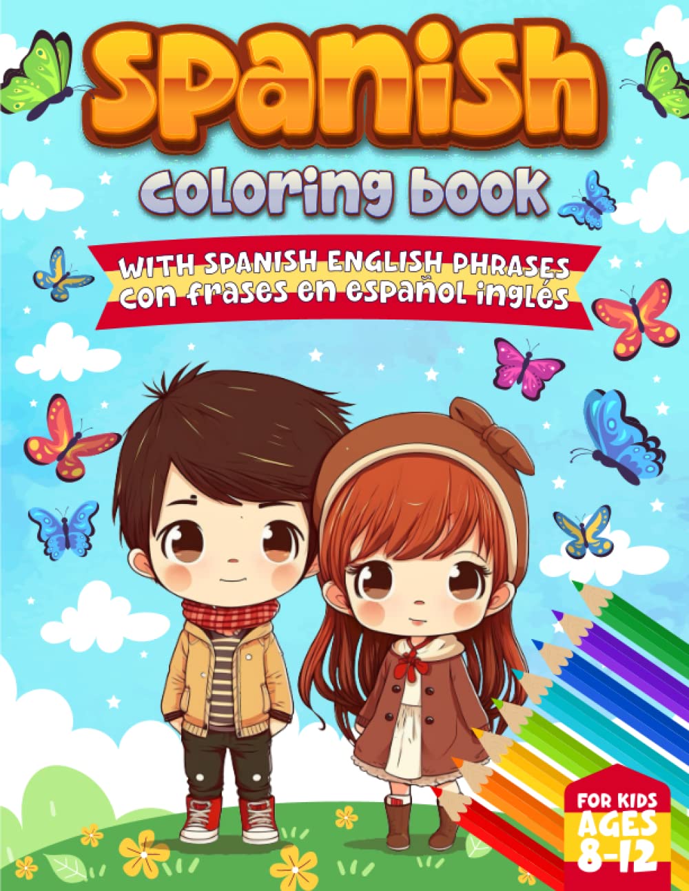 Spanish Coloring Book for Kids Aged 8-12: Fantastic Coloring Pages With ...