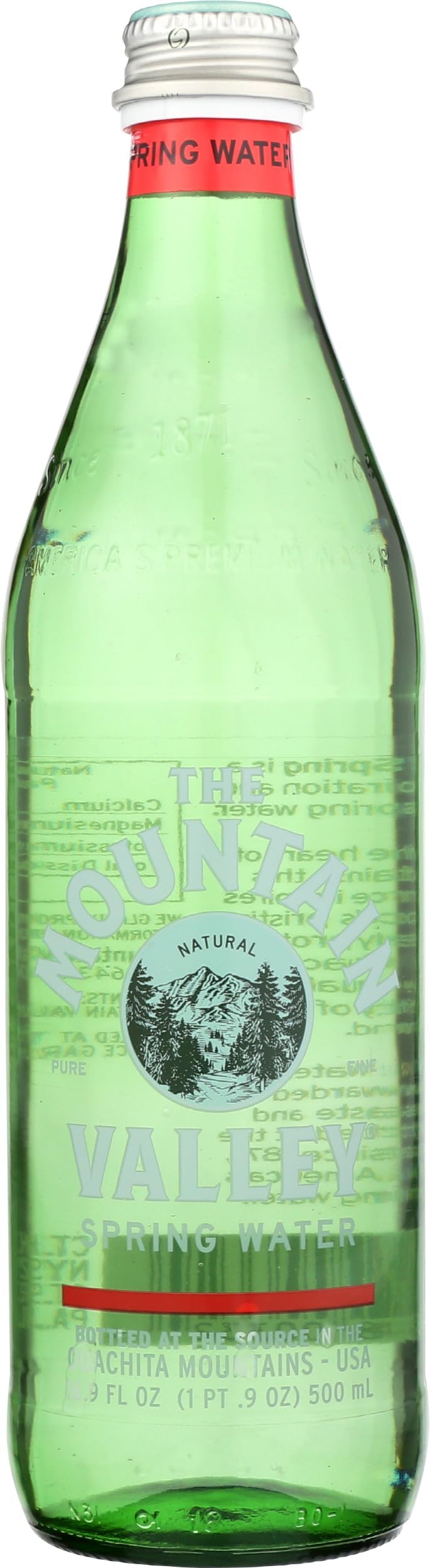 Amazon.com: The Mountain Valley 1 Liter Spring Water in Glass bottle 1 ...