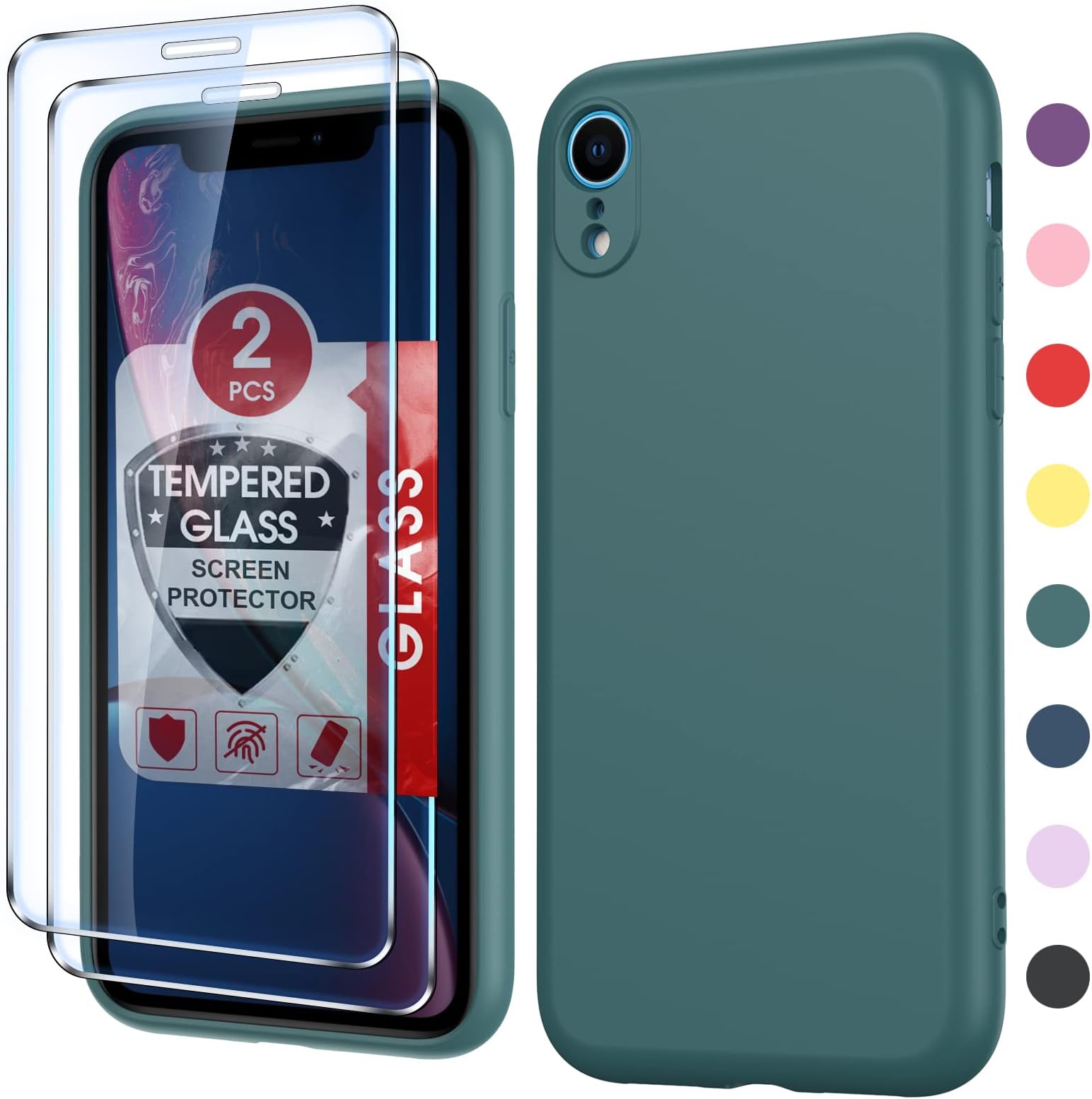 Amazon.com: JTWIE [3 in 1 for iPhone Xr Case with 2 Pack Screen ...