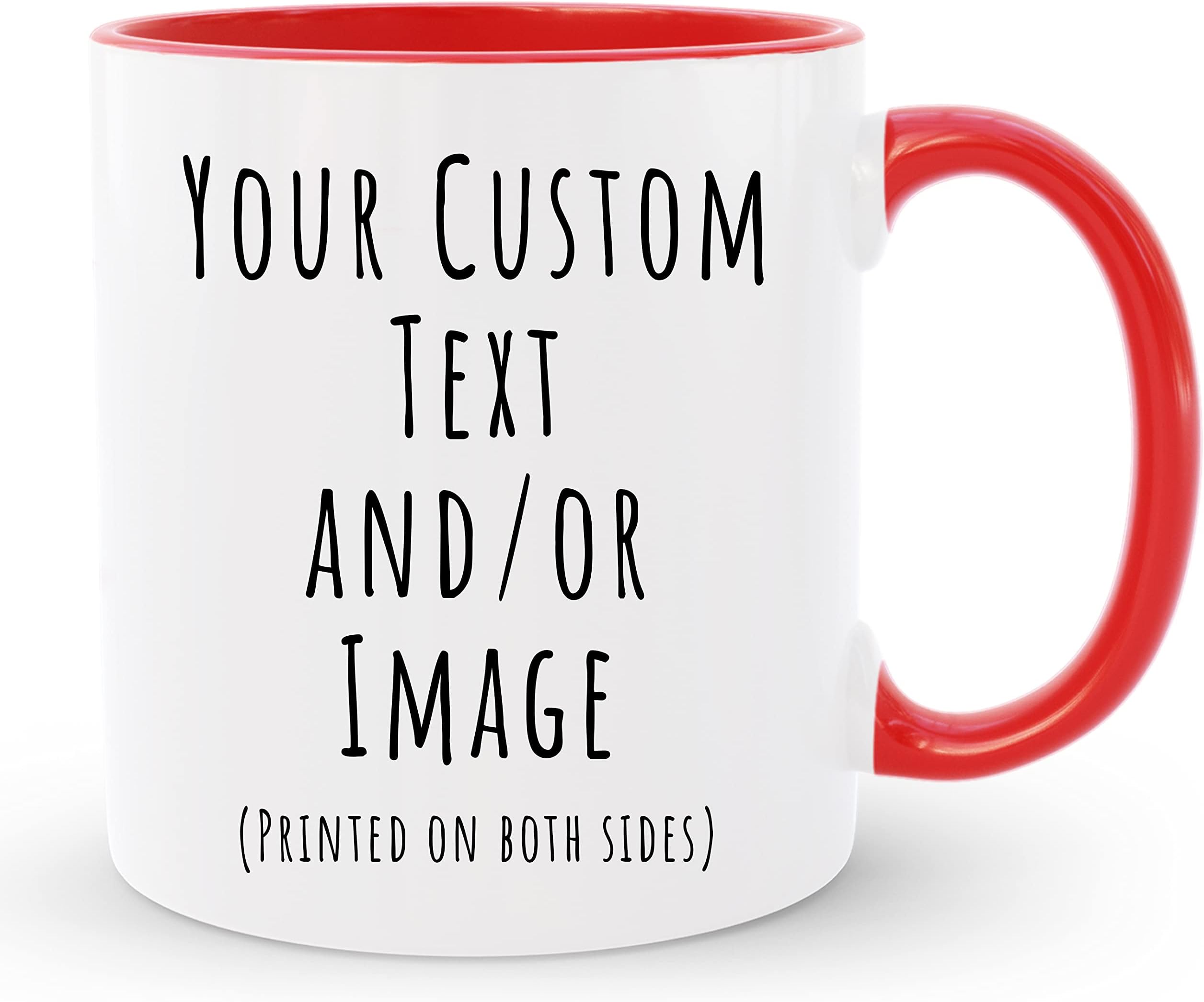 Amazon.com: HomeBee Personalized Coffee Mug | Custom Photo Text or Logo ...
