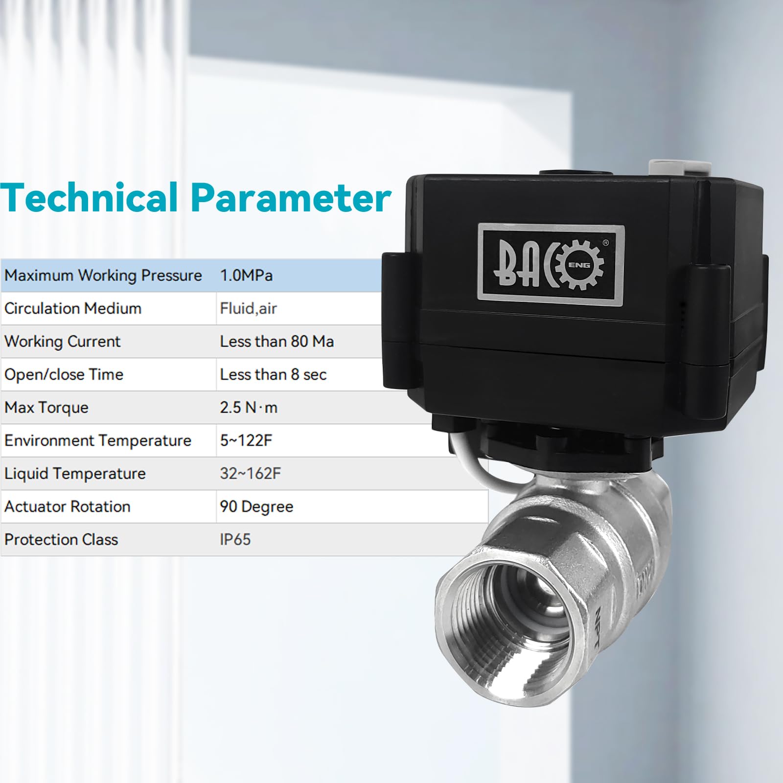 Snapklik.com : BACOENG Motorized Ball Valve, 2 Wire Auto Return 3/4 ...