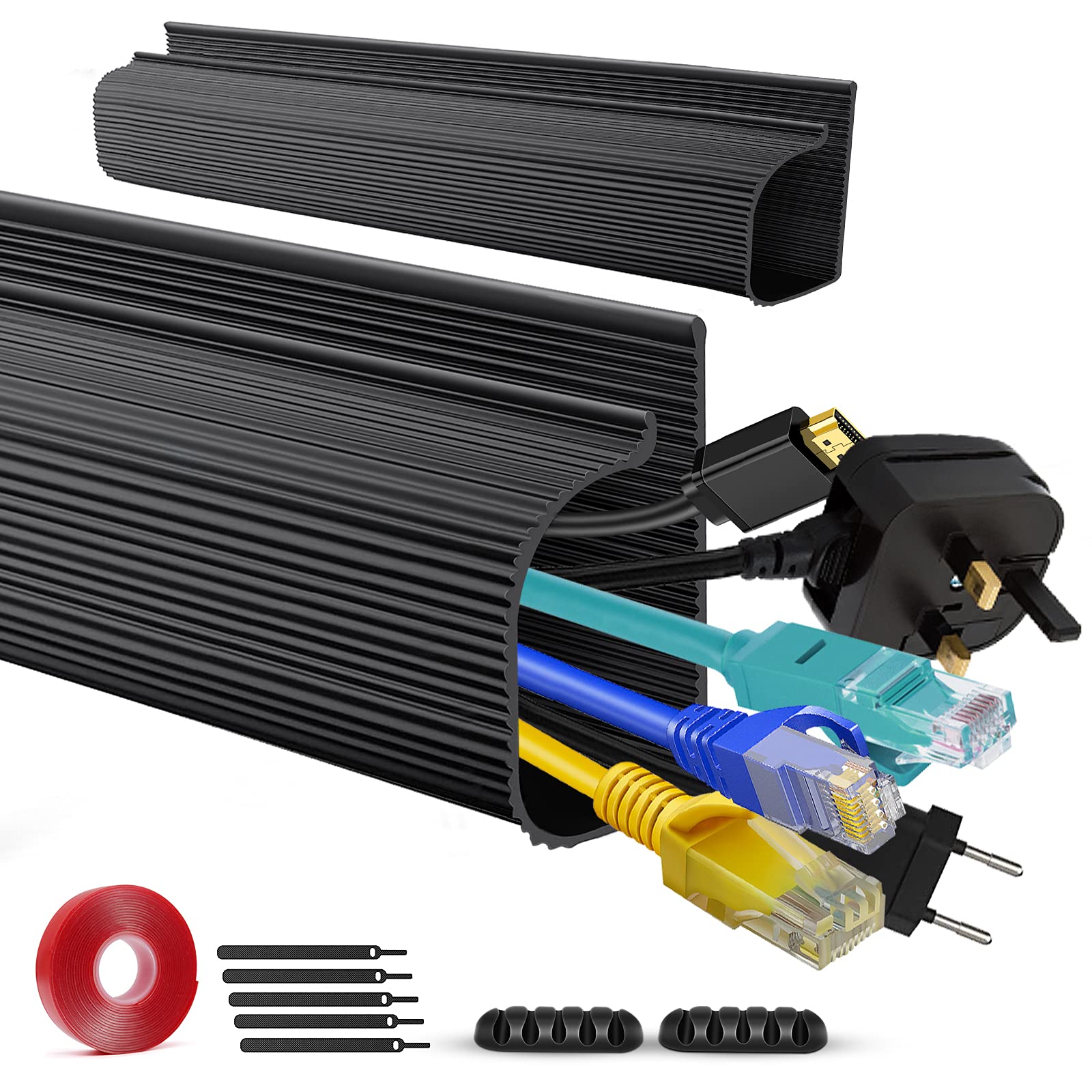 Pack Of 2 Table Cable Management Kit Cable Duct Desk | Desertcart Ecuador