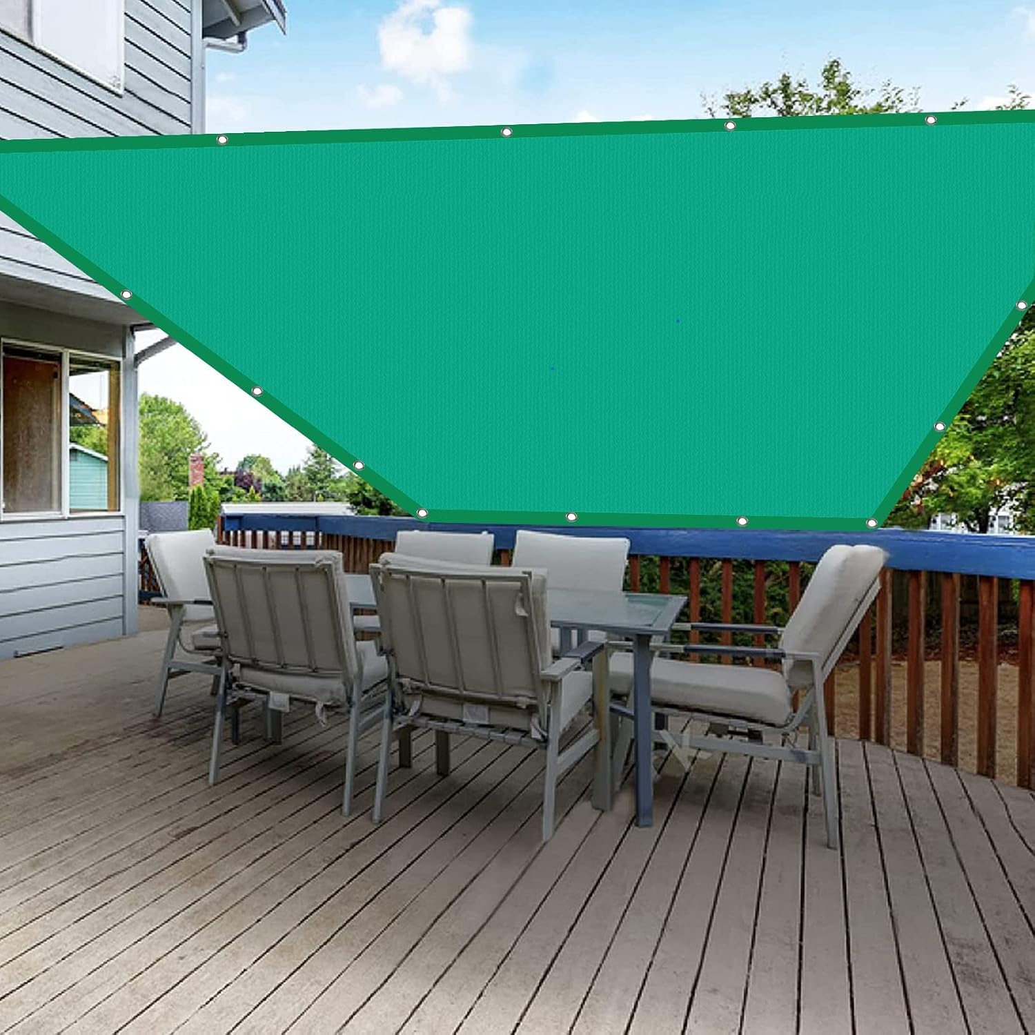 Amazon.com : Sun Shade Sail Rectangle 5.5 x 8 m 100% Shading Rate UV ...