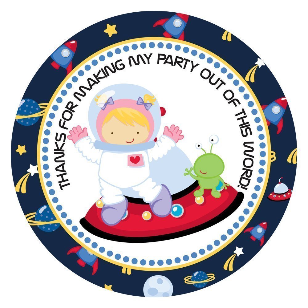 Amazon.com: Outer Space Astronaut Thank You Stickers for Girls by Adore ...