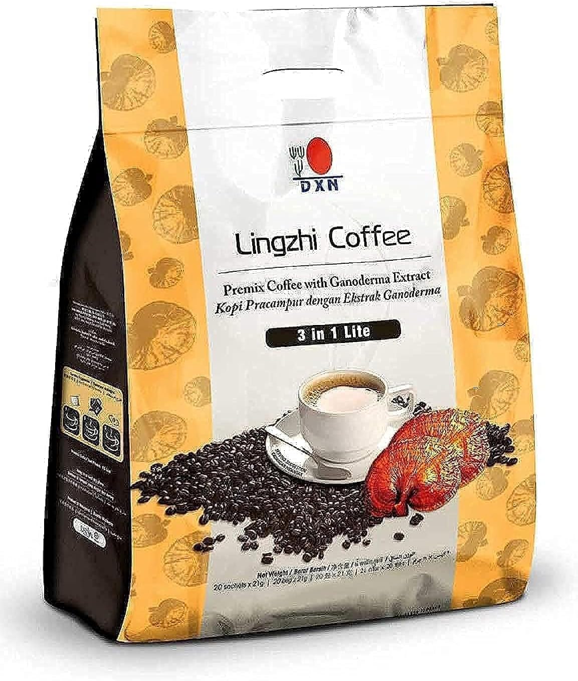 DXN Lingzhi Coffee 3 in 1 Lite with Ganoderma Mushroom Extract 20 ...