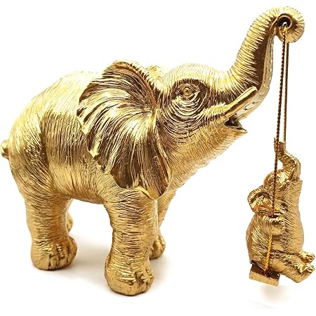 Amazon.com: Elephant Statue.Gold Elephant Decor for Women,Mom Gifts ...