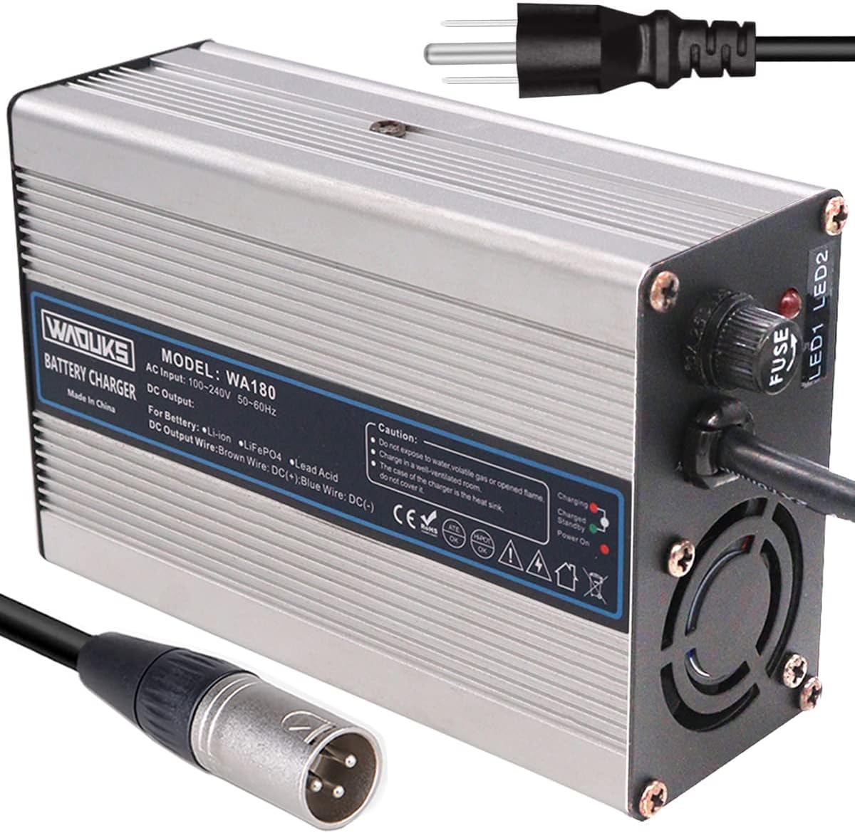 Amazon.com: 29.4V 5A Charger DC 29.4Volt 5Amp Li-ion Battery Charger ...