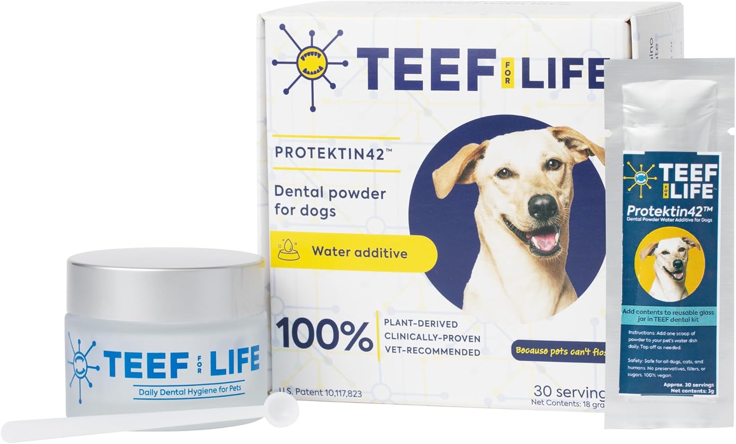TEEF for Life Protektin42 Plant-Derived Dental Water Additive for Dogs ...