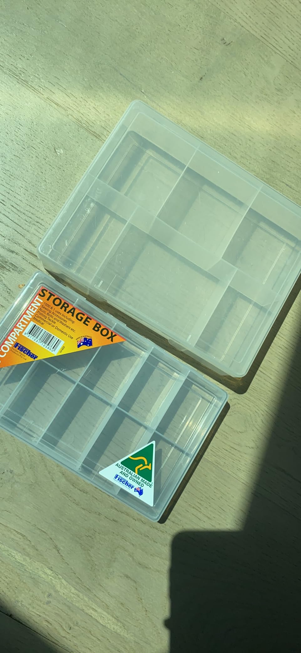 Fischer Plastic 1H033 10 Compartment Storage Box: Baskets & Bins ...