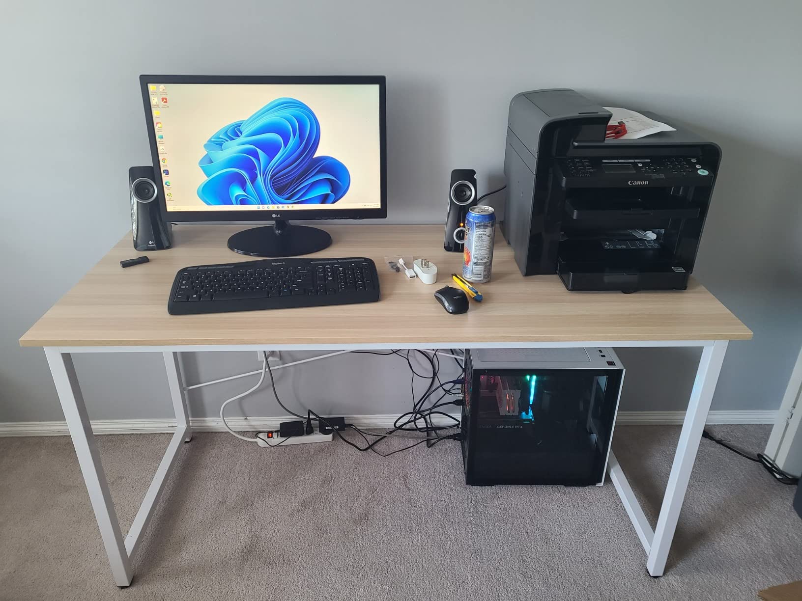 SogesPower 31.5 inches Computer Desk Writing Gaming Desk Laptop PC ...
