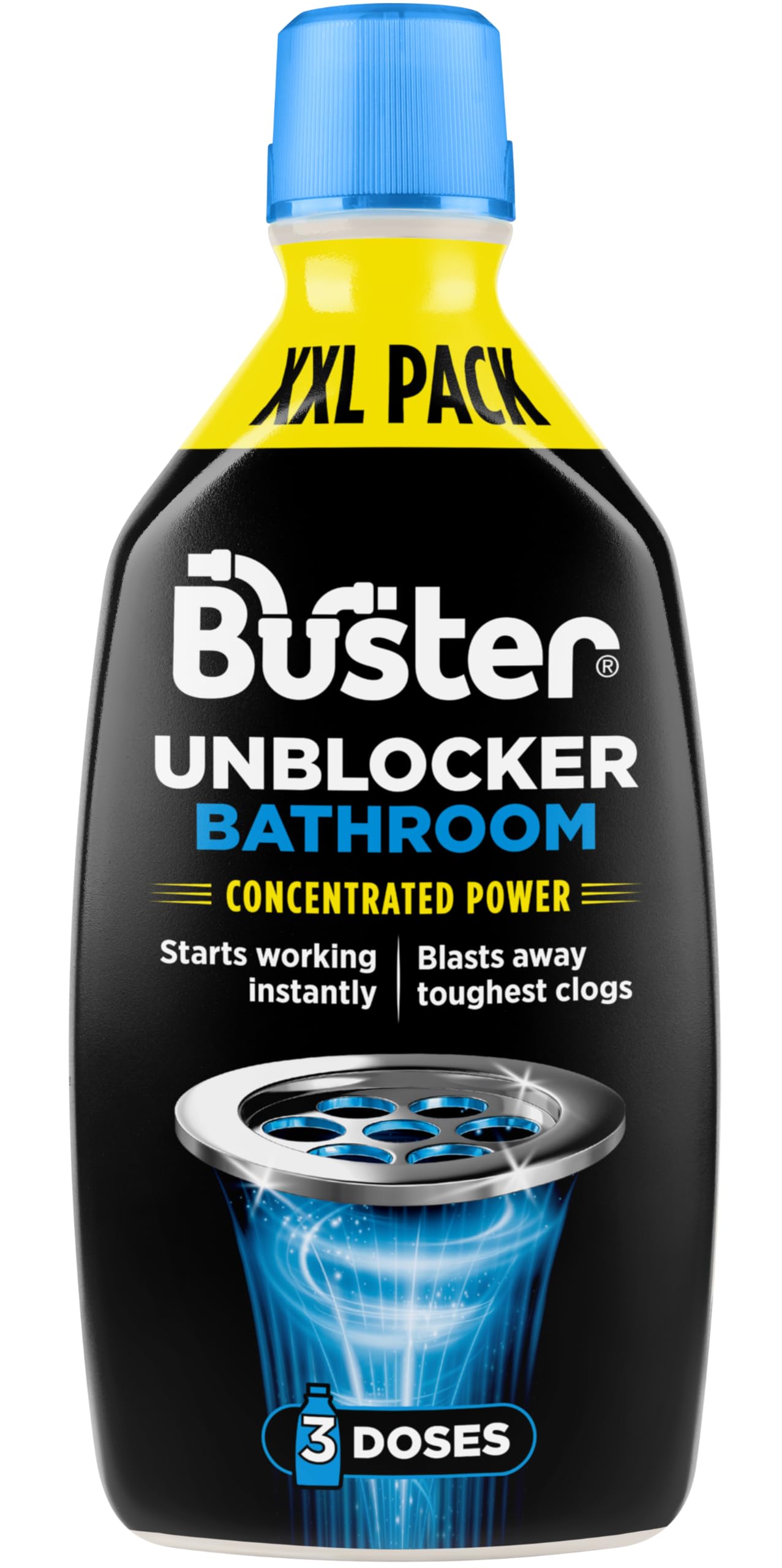 Buster Bathroom Drain Unblocker 900ml – Fast-Acting Plughole and Sink ...