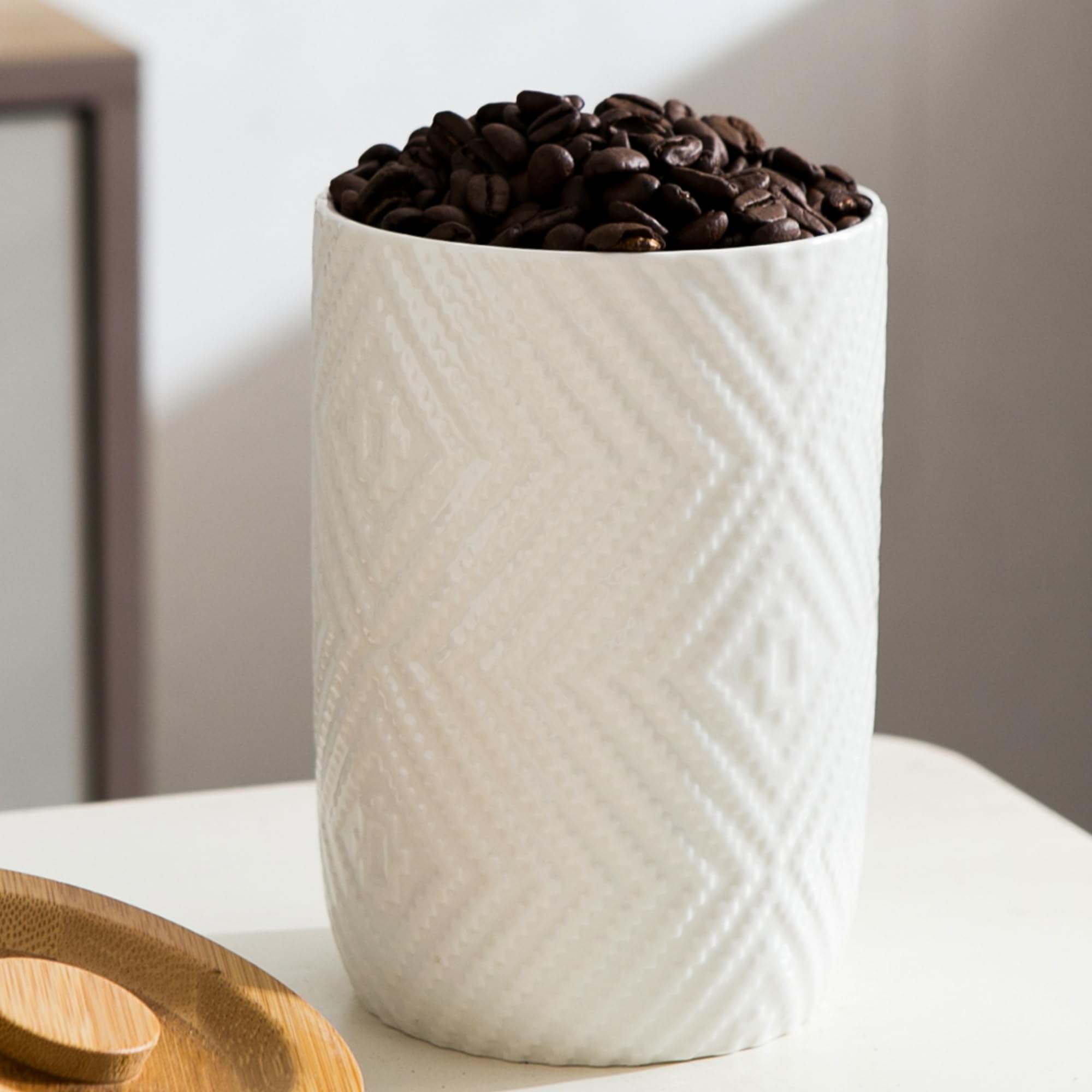 Kitchen Canisters, Ceramic Food Storage Jar, Stackable Containers with ...