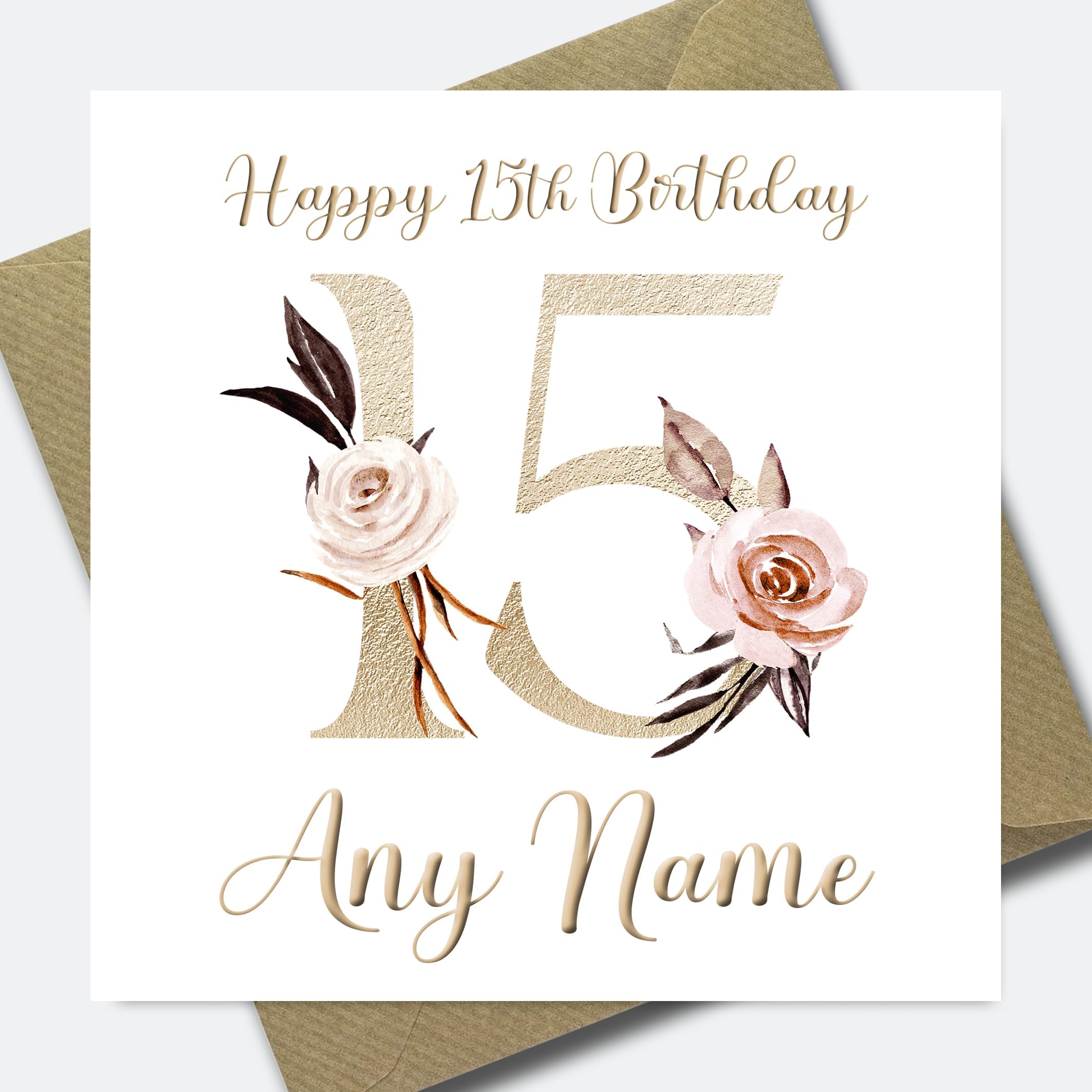Personalised 15th Birthday Card - Fifteen Birthday card for girls ...