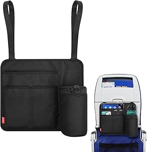 Airplane Seat Back Organizer & Storage, Airplane Tray Table Cover for ...