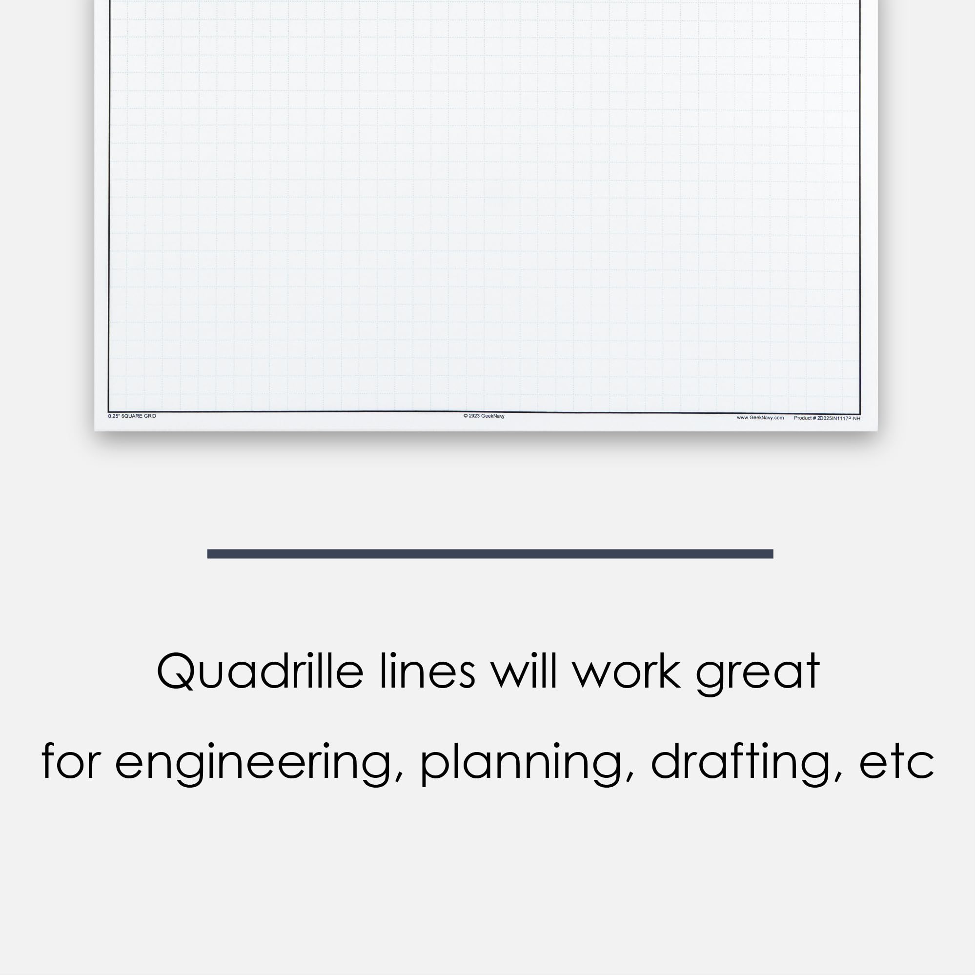 Snapklik.com : GeekNavy 11" X 17" Quadrille Graph Paper 50 Sheets ...