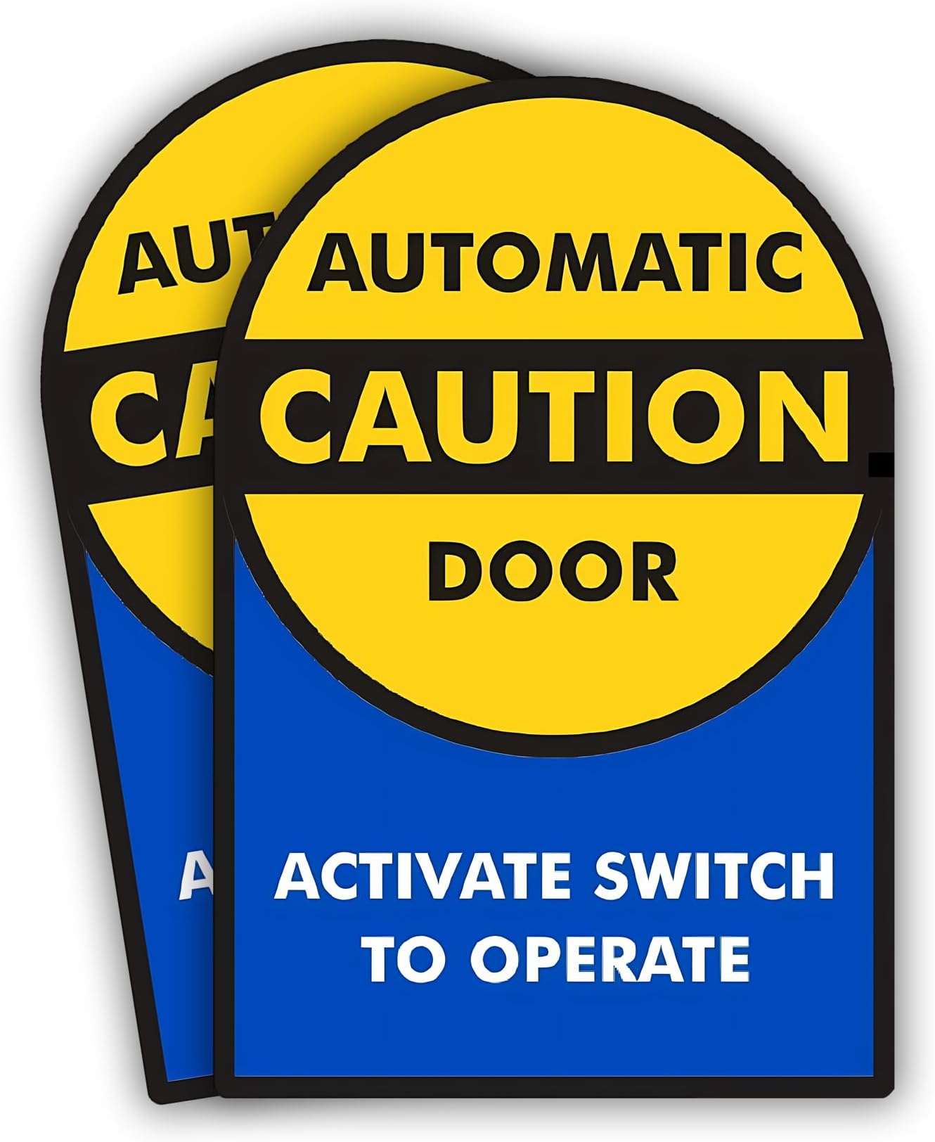 Amazon.com: eDesign Caution Automatic Door Sticker, Activate Switch to ...